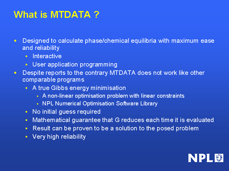 What is MTDATA